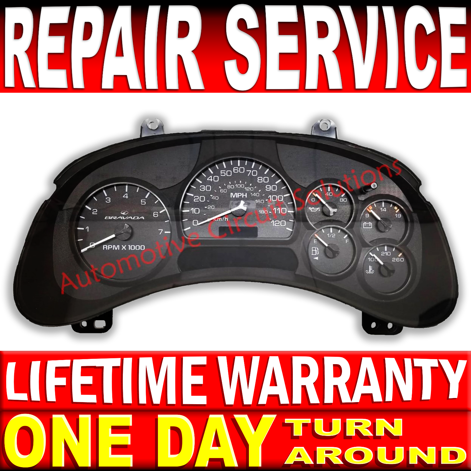 2002-2004 Oldsmobile Bravada Dash Speedometer Gauge Cluster *REPAIR ...