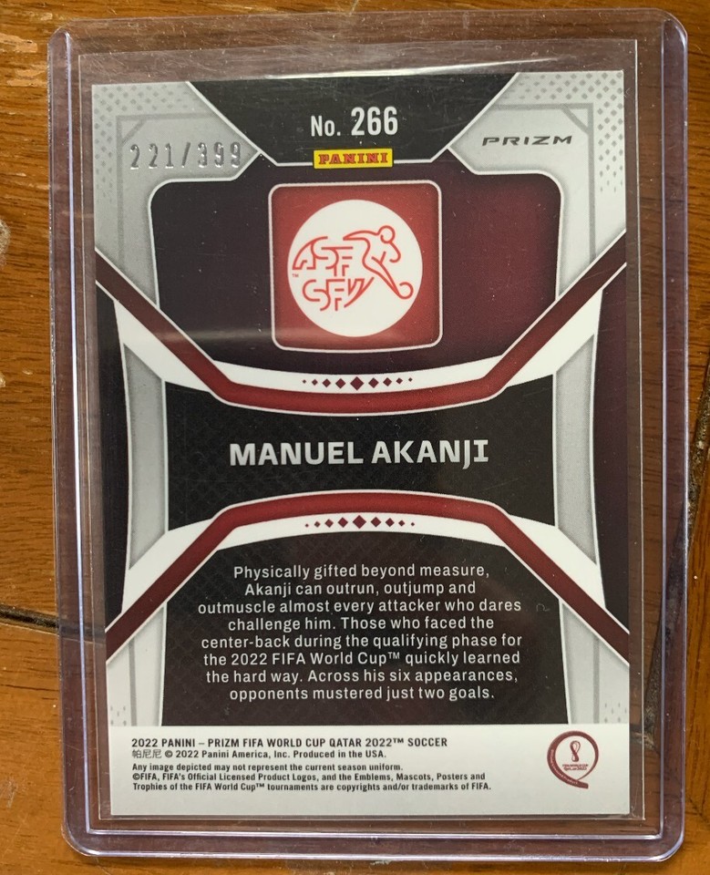 2022 Panini Prizm World Cup Prizms Red #266 Manuel Akanji /399 SWISS ...