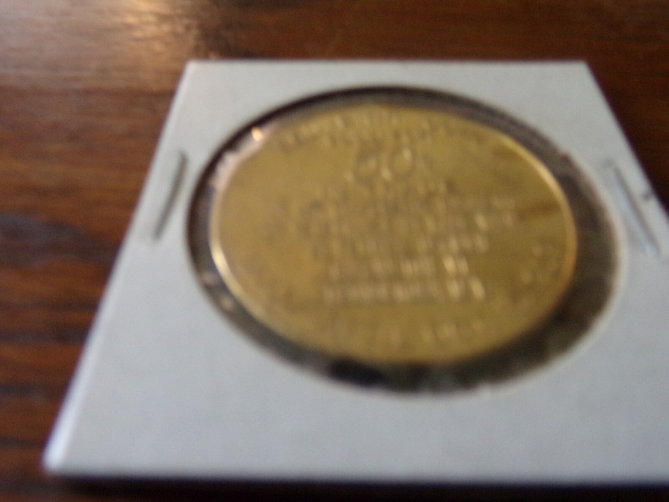 OLD TOKEN BURLINGTON, VERMONT CHAMPLAIN GF 50 CENTS UNTIL OCTOBER 15 ...