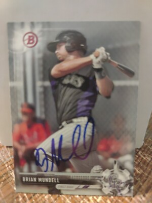 Brian Mundell Autographed 2017 Bowman Paper Signed Baseball Card #BP86 ...