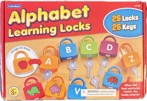 Lakeshore Alphabet Learning Locks Toy 26 Locks Keys COMPLETE w/ Box ...