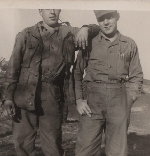 1950s Handsome Soldiers Arm Over Shoulder Relaxed Military Friends | eBay
