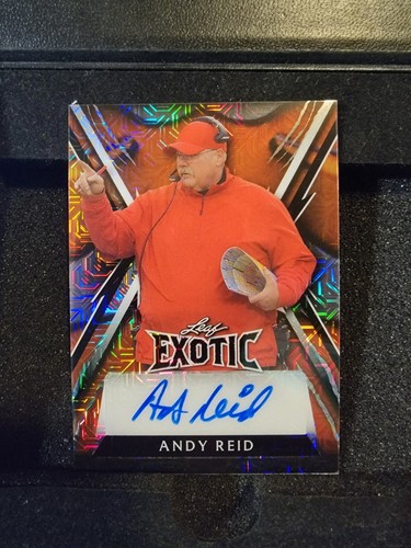 2023 Leaf Exotic Andy Reid Clown Fish Mojo Auto 1/3 Kansas City Chiefs ...