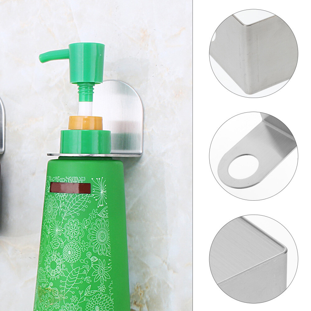 2 Pcs Shower Gel Rack Hook Wall Wall-mounted Shampoo Holder Dispenser ...
