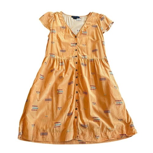 Pendleton Silk Native American Print Dress Tribal Button-Down Short ...