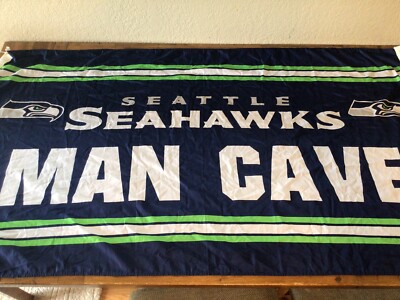 Seattle Seahawks Man Cave Flag Banner 3x5 Blue P2 | eBay