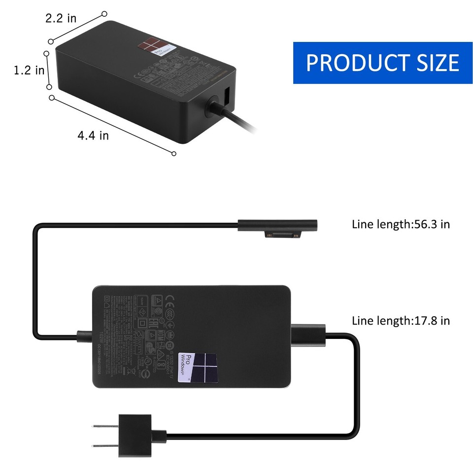 OEM 102W 1798 Laptop AC Power Adapter Charger for Microsoft Surface ...