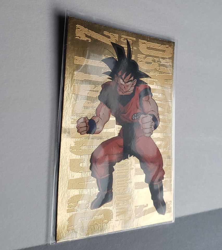Dragon Ball Z Gold Goku Card G-2 1999 JP AMADA Funimation | eBay