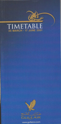 Gulf Air system timetable 3/25/01 [2011] Buy 4+ save 25% | eBay
