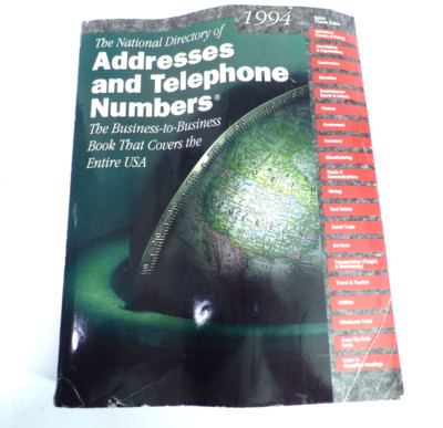 1994 National Directory Addresses and Telephone Numbers 1442 Pages US ...