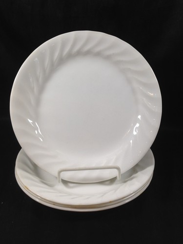Corelle White Enhancements Swirl Salad Plate Set of 4 | eBay
