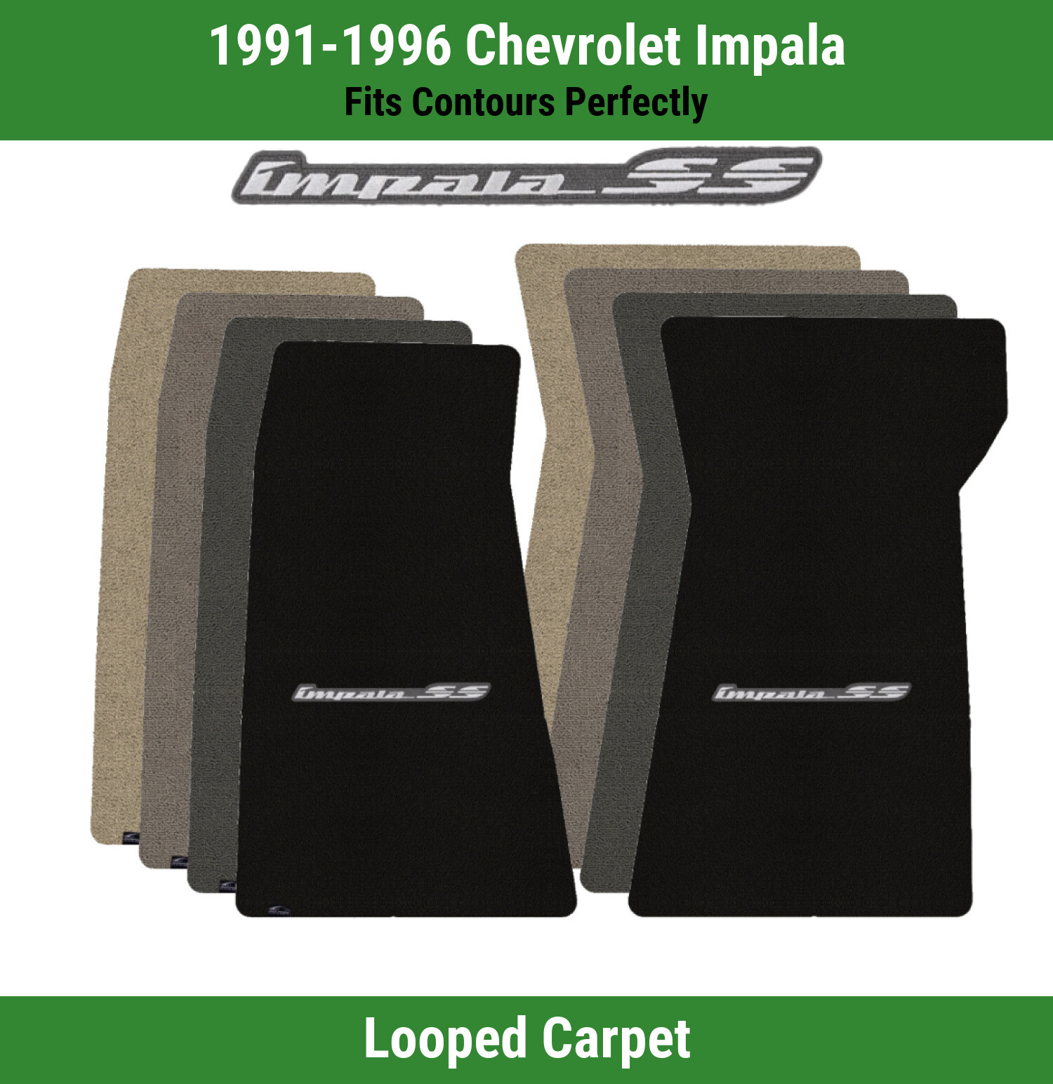 Lloyd Classic Loop Front Carpet Mats for '91-96 Chevy Impala w/Impala ...