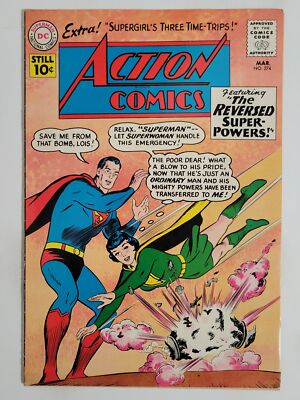 Action Comics #274 DC 1961 VG/F 5.0 Silver age Superman Reversed Super ...