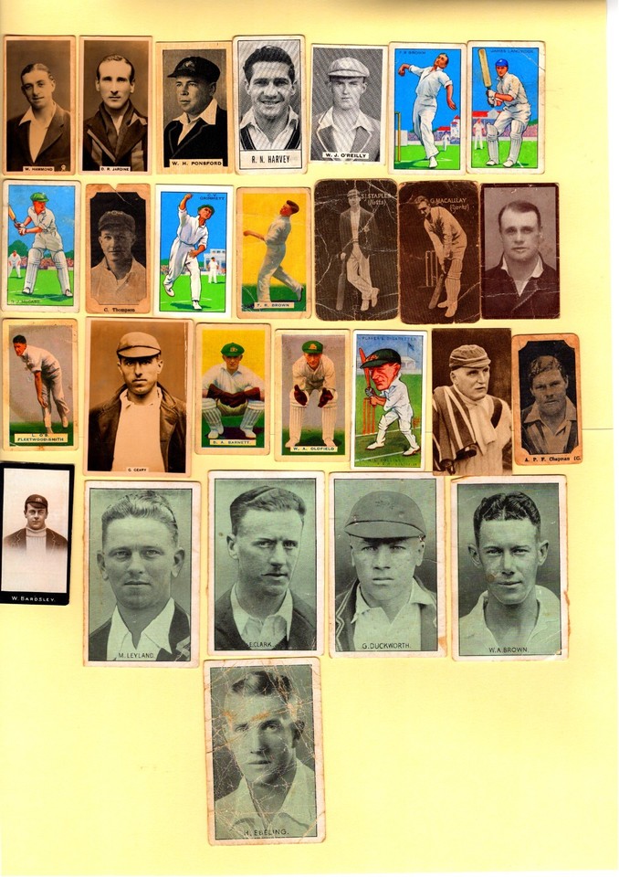 200+ cricket cards Hoadleys, Morrows, Smiths, Wills, Sniders, Capstan ...