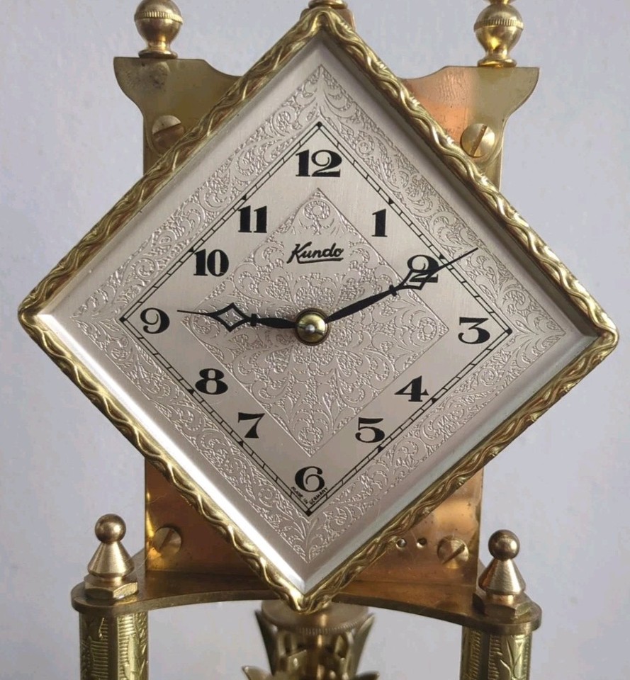 Vintage 1951 WORKING Kundo German Anniversary Clock KEY , GLASS ...