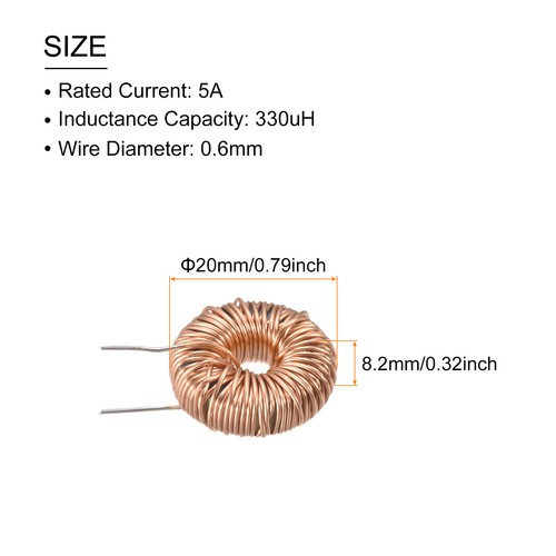 Toroid Inductance Common-mode Coil Copper Wired, [for DIY] - 330uH 3A ...