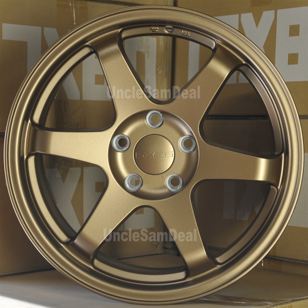 17" 17x8 5x100 +35 9SIX9 SIX-1 MATTE BRONZE TE 6 SPOKES SPORT WHEELS ...