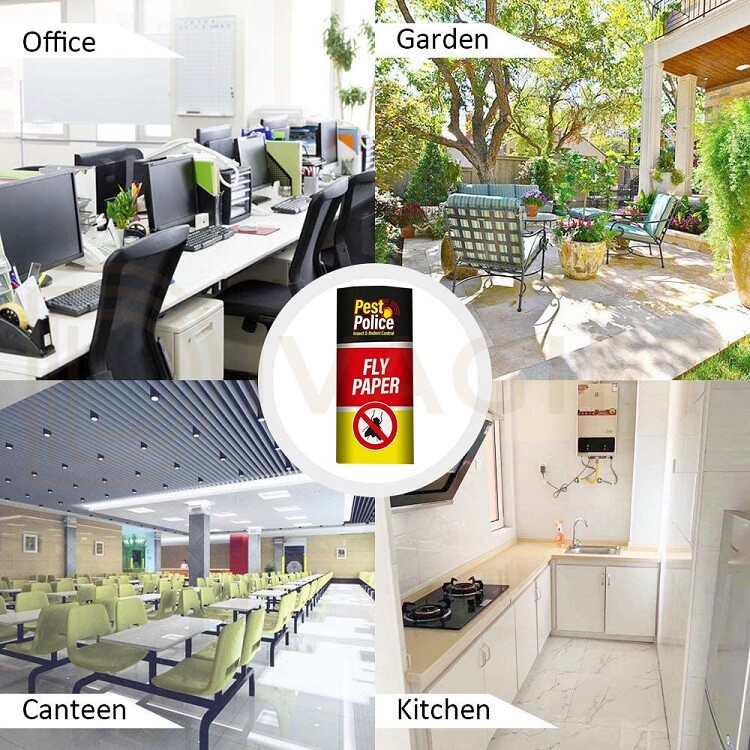 FLY INSECT PAPER STICKY GLUE TRAP KILLER STRONG ROLL TAPE KILL STRIP ...