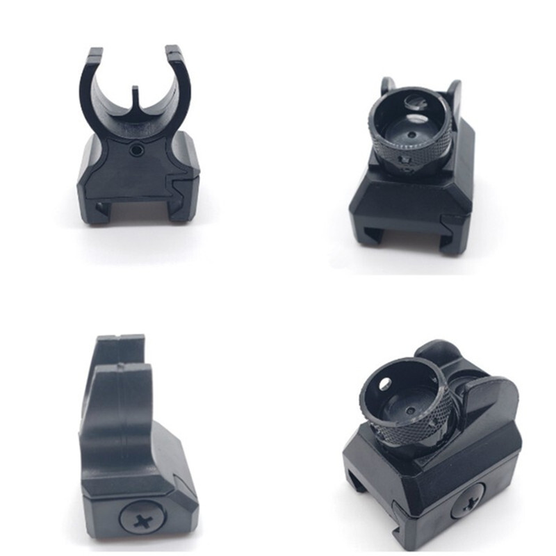 1 Pair Tactical Low Profile Metal Sights Iron Front &Rear Sight Set As ...