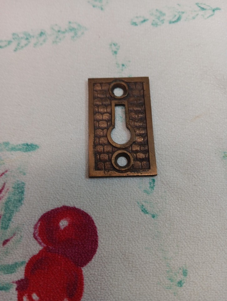 Antique Cast Brass Eastlake Victorian Door Escutcheon Skeleton Key Hole ...