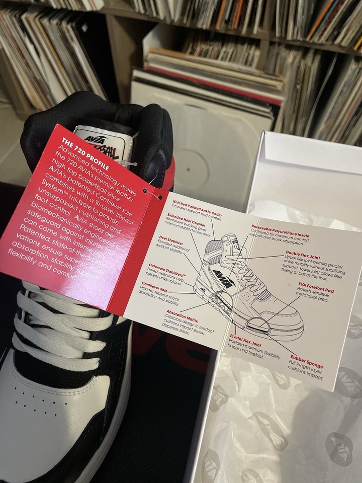 Avia 720 Size 11 Men "RED AND WHITE 'Hi Top Basketball Sneakers New ...