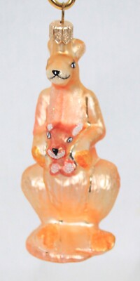 RARE! VINTAGE AUSTRALIAN KANGAROO HAND BLOWN GLASS CHRISTMAS ORNAMENT 4 ...