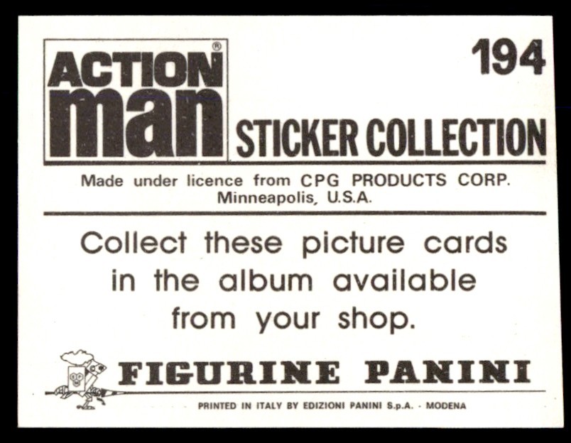 Panini Action Man Sticker 1983 No. 194 | eBay UK