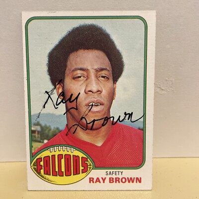 Ray Brown -West Texas State- Atlanta Falcons Autographed Card | eBay