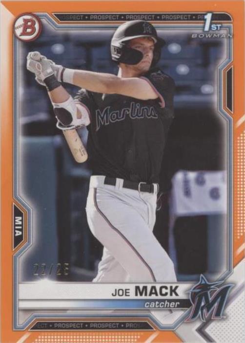 2021 Bowman Draft - Joe Mack #BD-159 Orange /25 (RC) for sale online ...