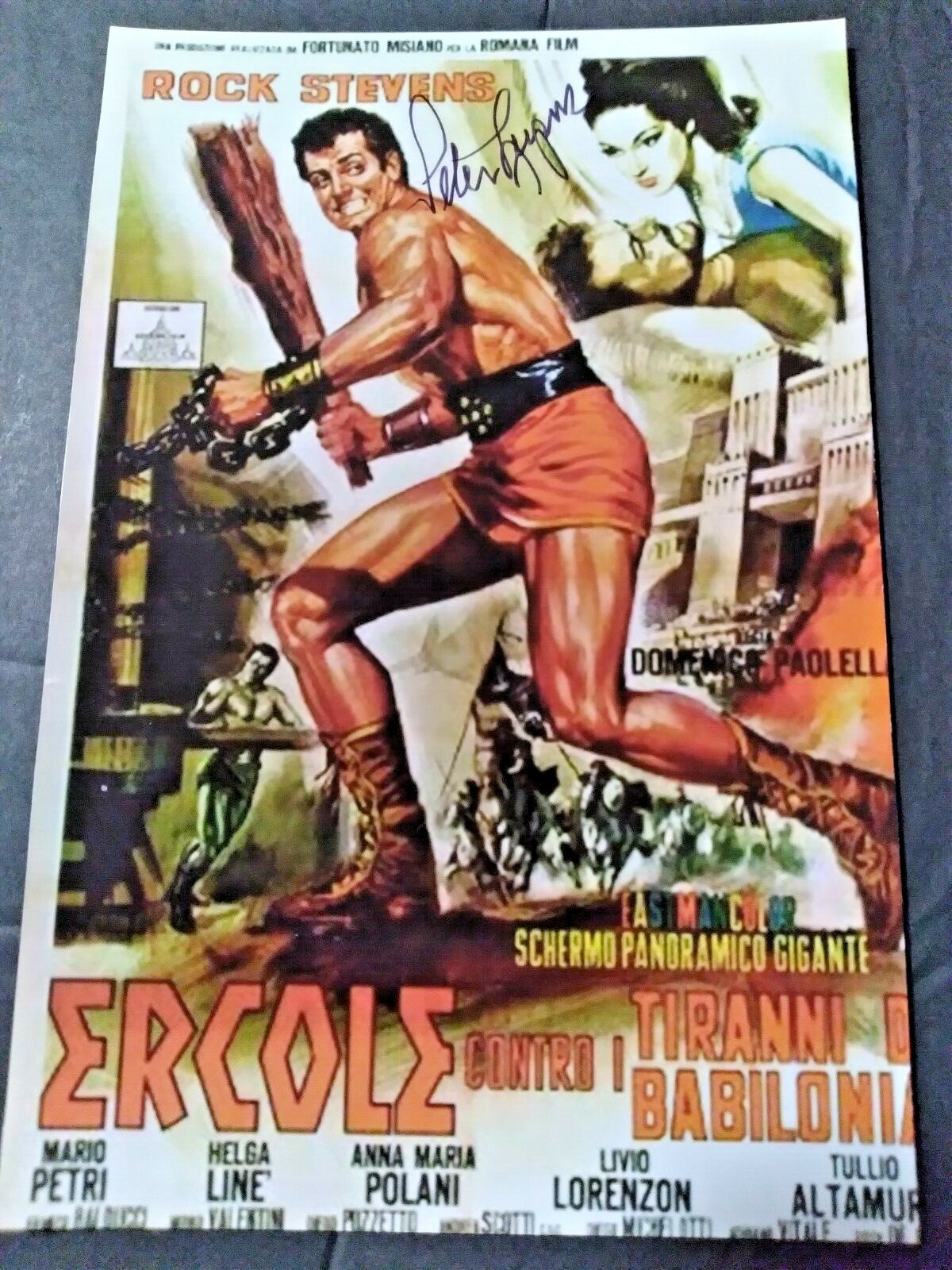 PETER LUPUS BODYBUILDER HERCULES BABYLON SIGNED AUTOGRAPH FOREIGN 4X6 ...