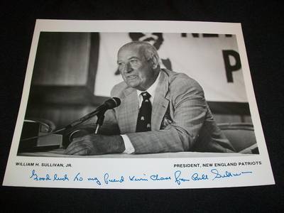 Patriots Billy Sullivan Signed 8x10 Vintage Photo JSA C | eBay