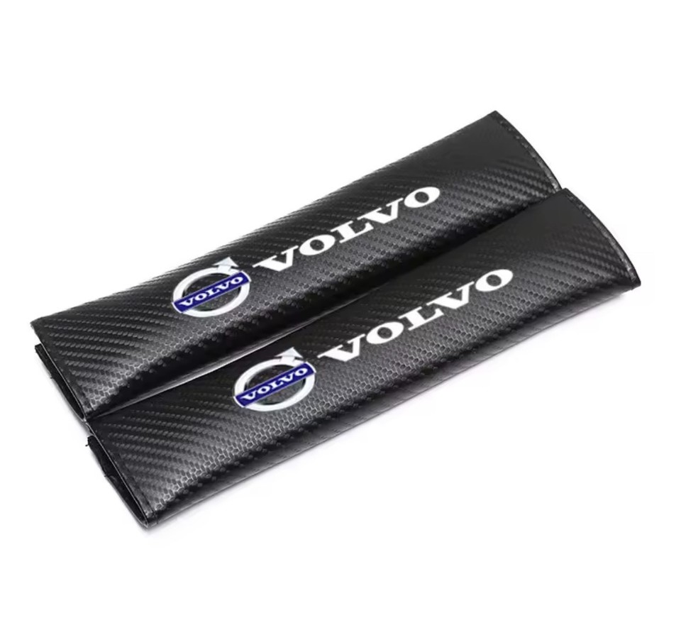 2pcs car seat belt pad safety strap shoulder cover PROTECTION for VOLVO ...