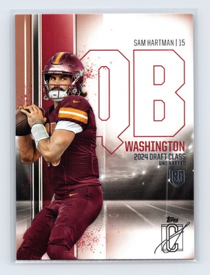Sam Hartman Washington Commanders 2024 Topps Signature Class #198 ...