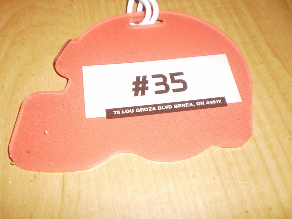 Cleveland Browns Helmet Charlie Thomas III Locker Key Tag Fob Number 35 ...