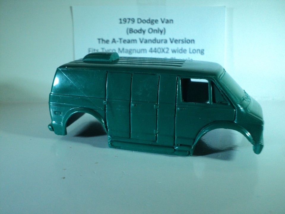 HO scale Slot Car Custom Resin Body 1979 Green Dodge Van Fits TYCO ...