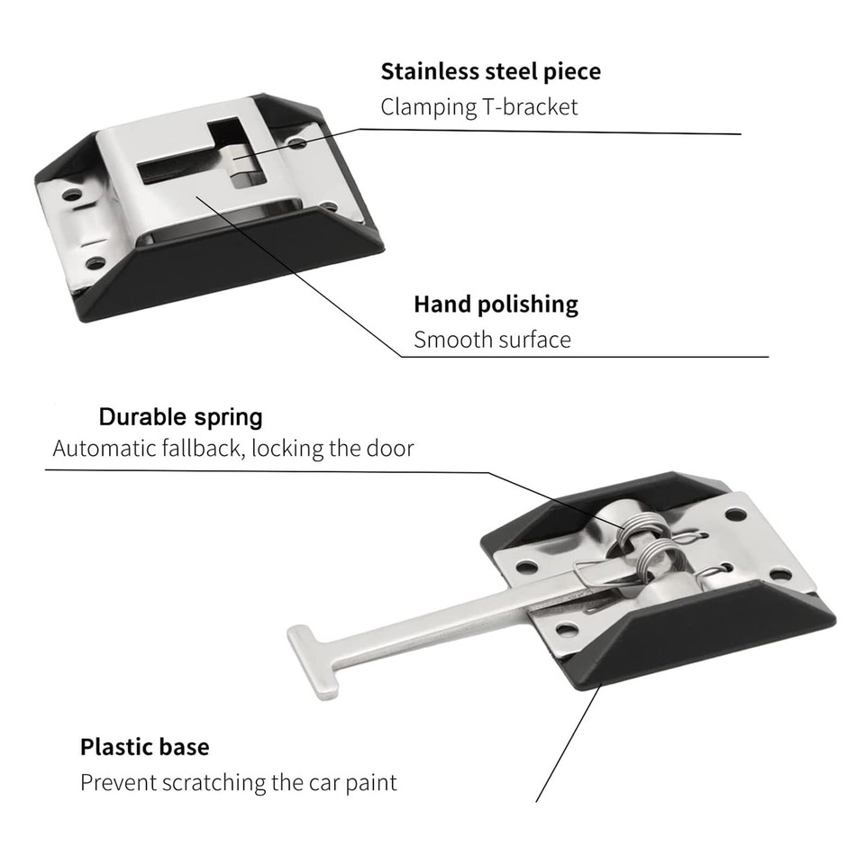 RV Door Latch Door Holder 304 Stainless Steel Thicker T-Style Entry ...