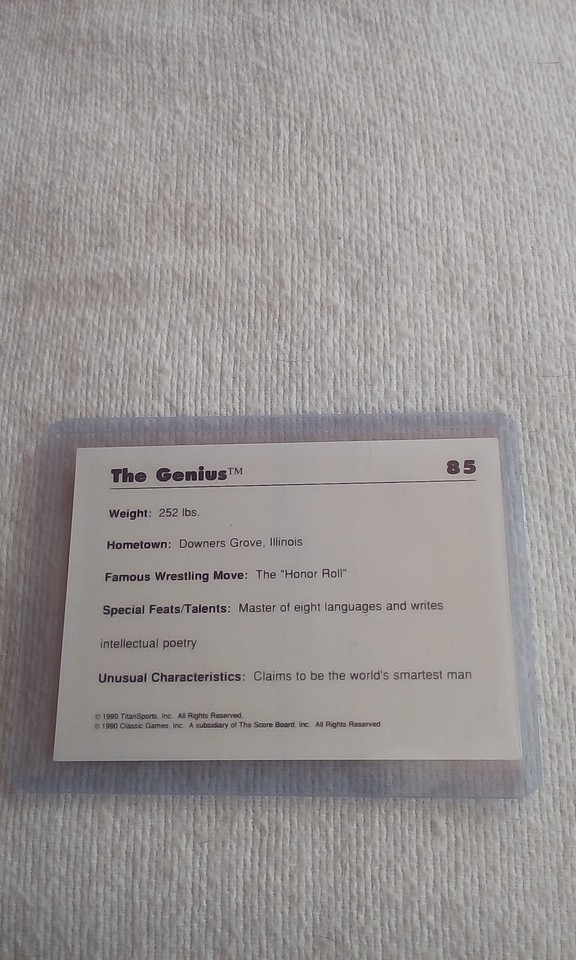 1990 Classic WWF #85 The Genius | eBay