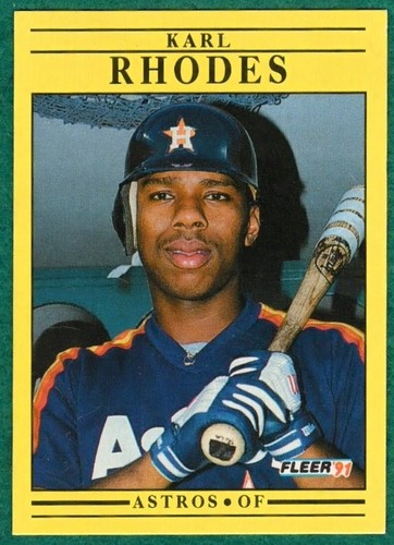 Karl Rhodes - 1991 Fleer #514 - Houston Astros Baseball Card | eBay