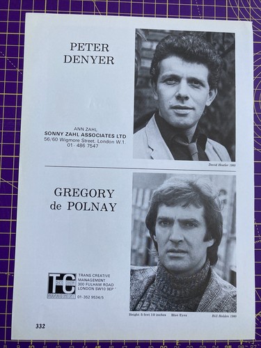 Peter Denyer. Please Sir! Rare Original 1981/82 acting agency Z-page ...