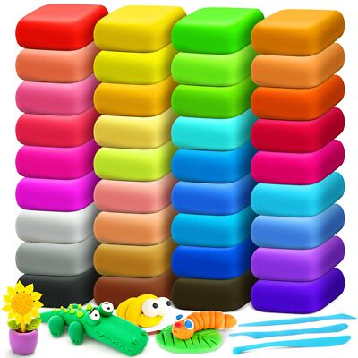 Air Dry Clay 36 Colors Modeling Clay Kit DIY Molding Clay for Kids and ...