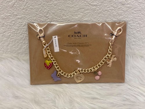 Coach Motif Extension swagger Chain with Charms Gold/Sliver Limited | eBay