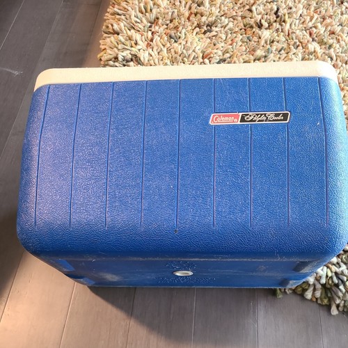 Vintage COLEMAN Polylite Cooler Blue 5281 5283 24" long | eBay