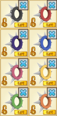 Animal Jam Classic AJC 8 Set Rare Long Spiked Collar Bundle (READ ...