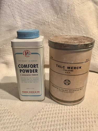 (2) Vintage Comfort Powder Medicated Powder Parke, Davis & Co. Tin ...