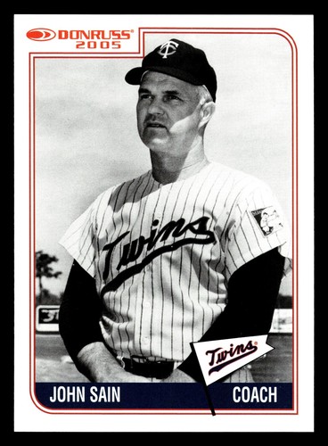 Johnny Sain Minnesota Twins 2005 Twins Donruss #15 | eBay
