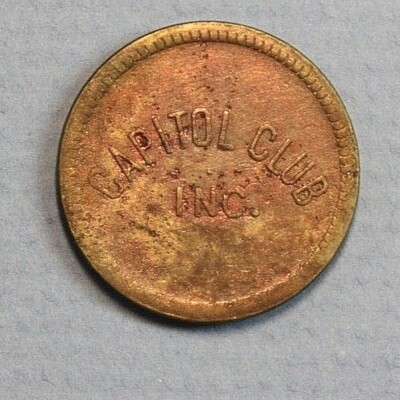 Salt Lake City Utah Capital Club Inc. Good for 12 1/2c Trade Brass 21mm ...