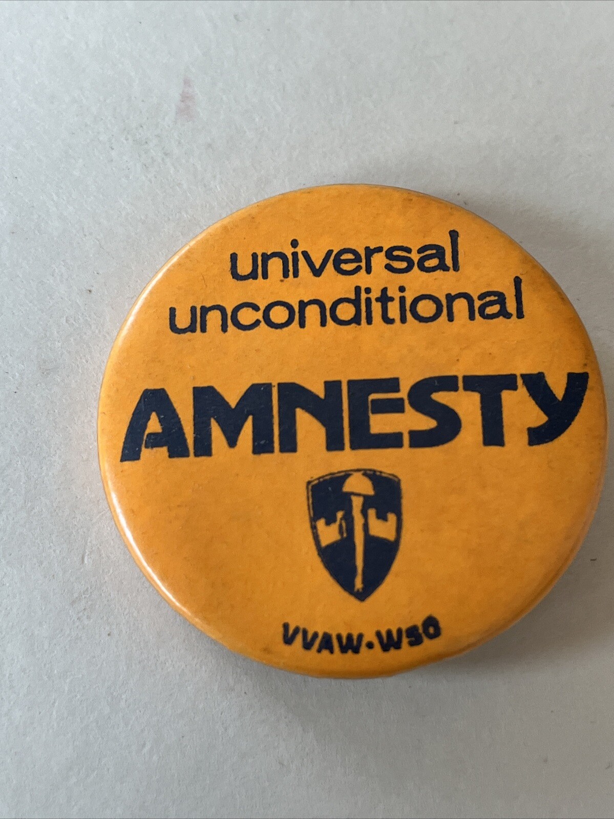 VTG 1974 Anti Vietnam War PIN BUTTON AMNESTY VVAW-WSO PROTESTERS 1.75 ...