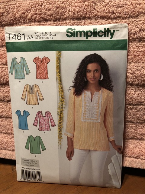 Tunic Top Size 10 to 18 Sewing Pattern Simplicity 1461 See Full Listing ...