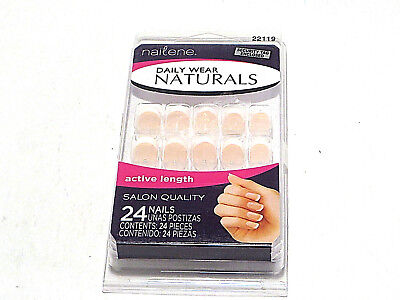 Nailene Nails Daily Wear Natural White Tips #22119 Sealed | eBay