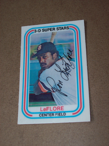 1976 Kellogg's 3-D super stars Ron LeFlore card #17 NM small crack top ...
